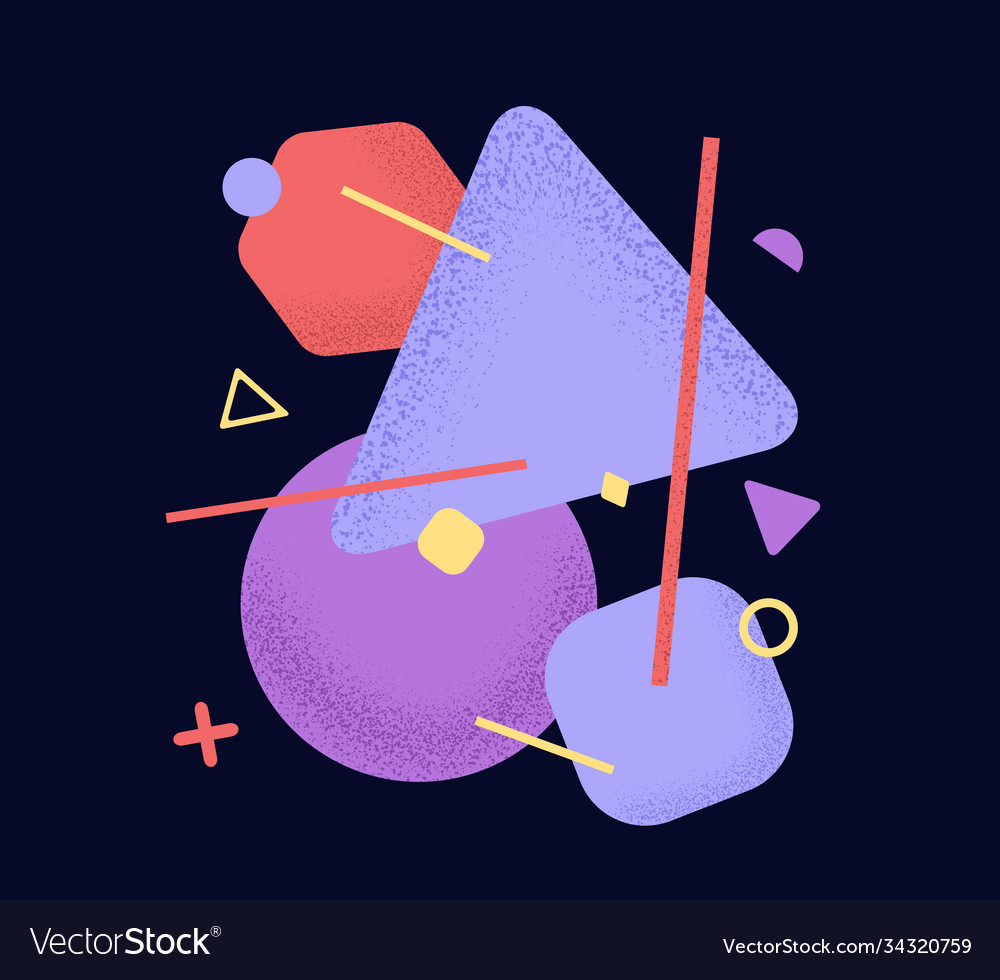 Abstract composition geometric elements with Vector Image
