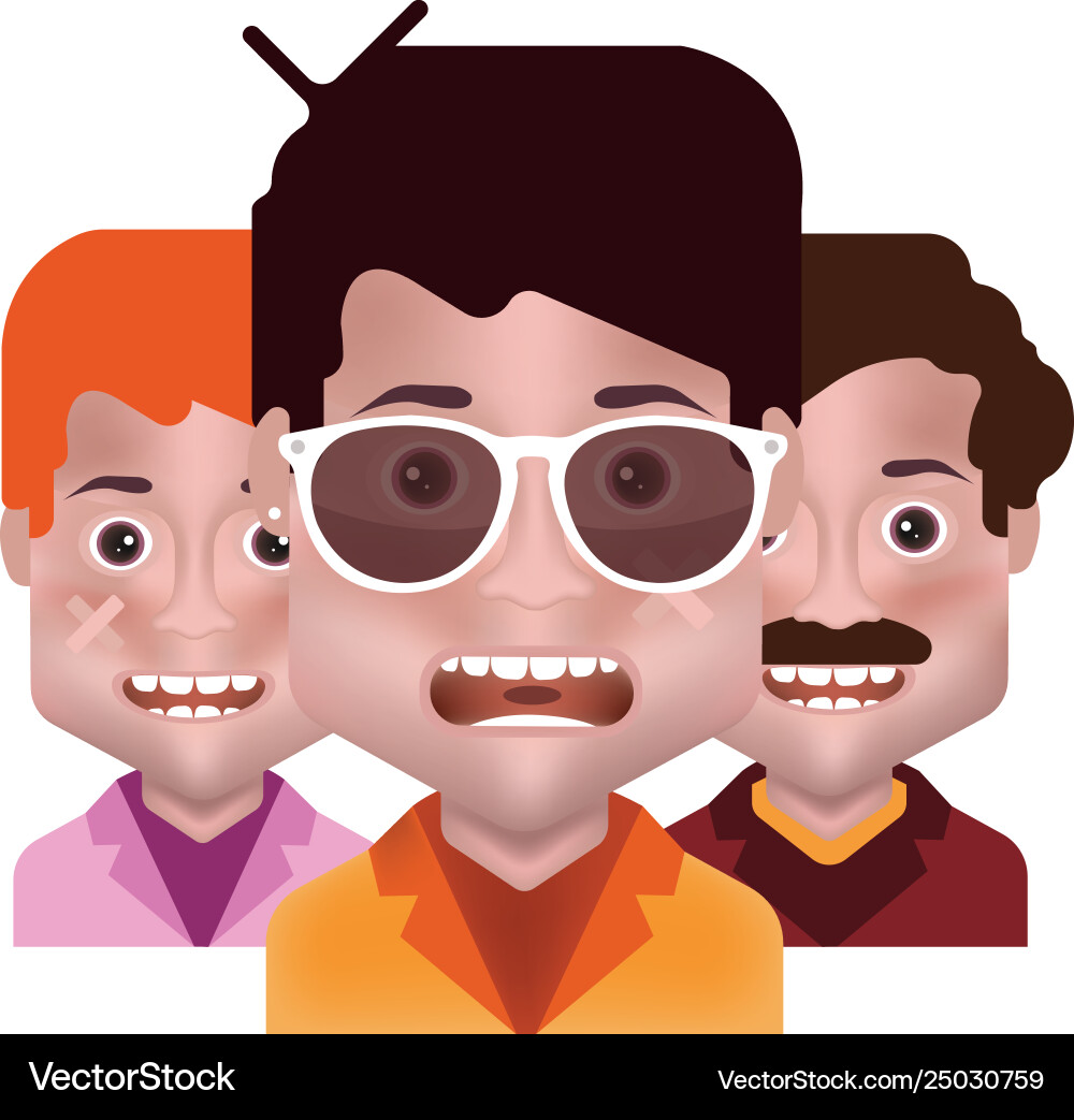 Cartoon avatar face 01 Royalty Free Vector Image
