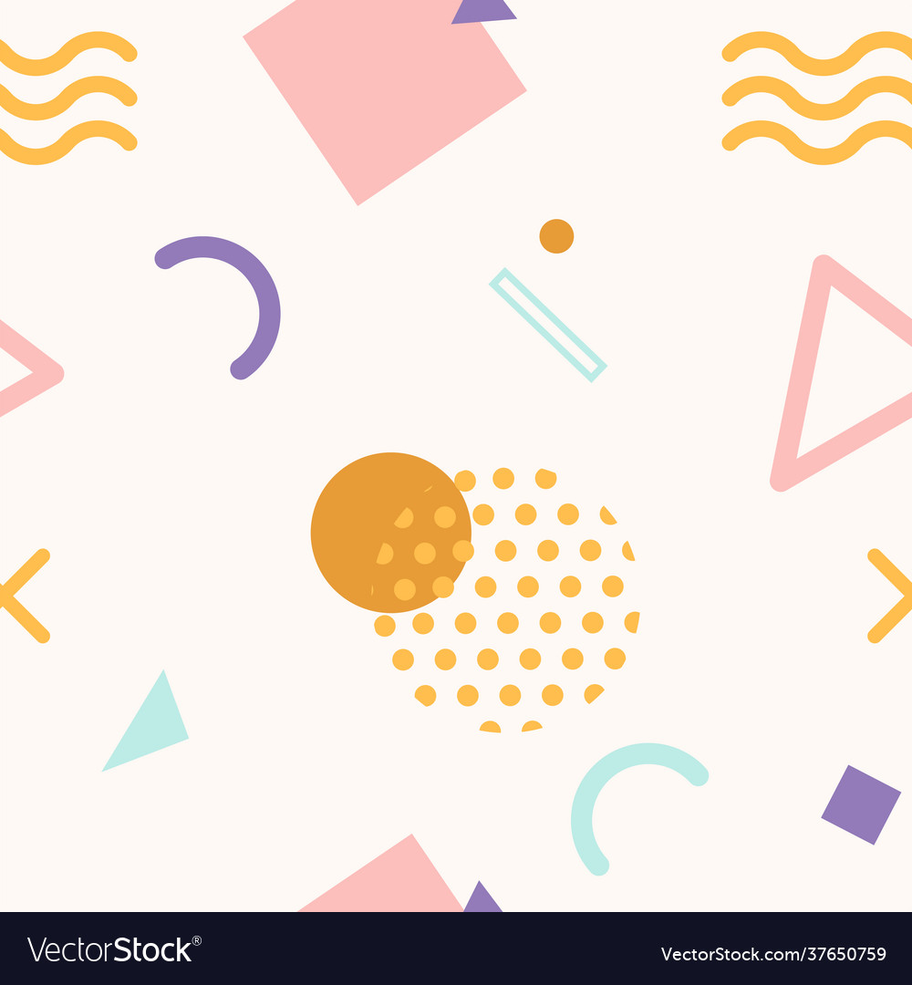 Memphis pattern background Royalty Free Vector Image