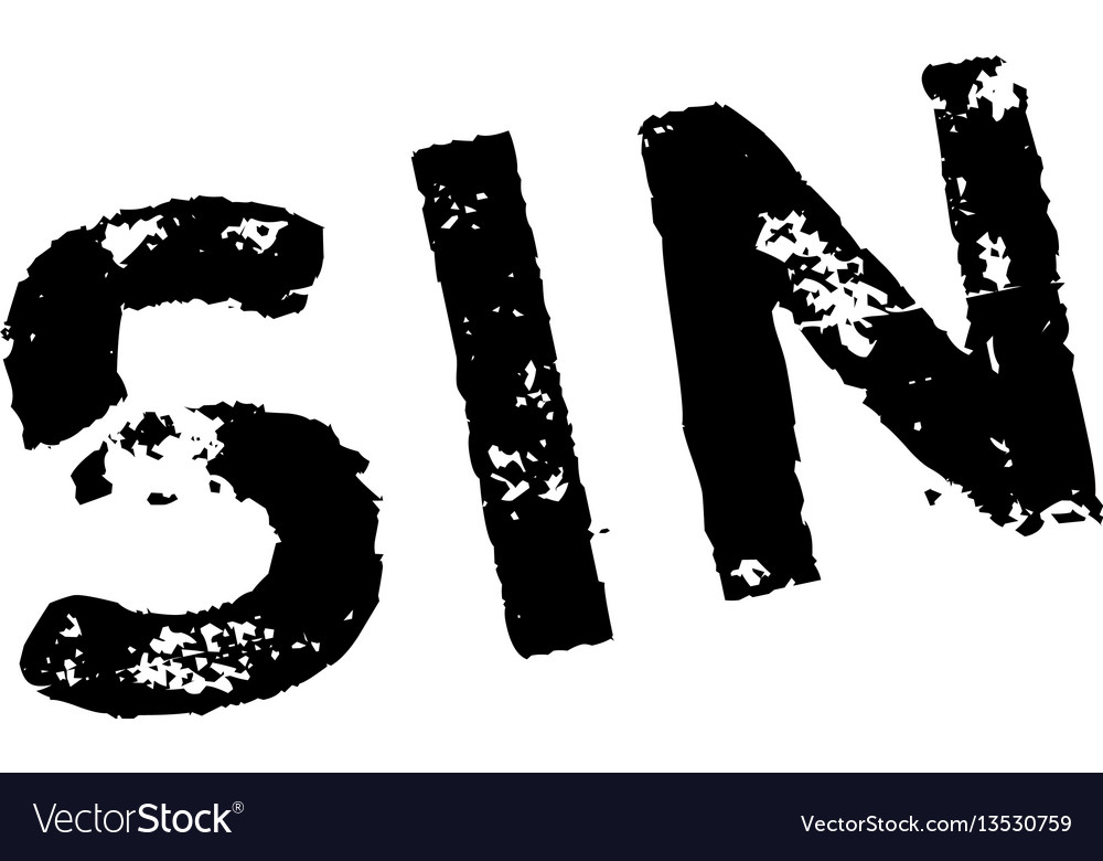 Sin rubber stamp Royalty Free Vector Image - VectorStock