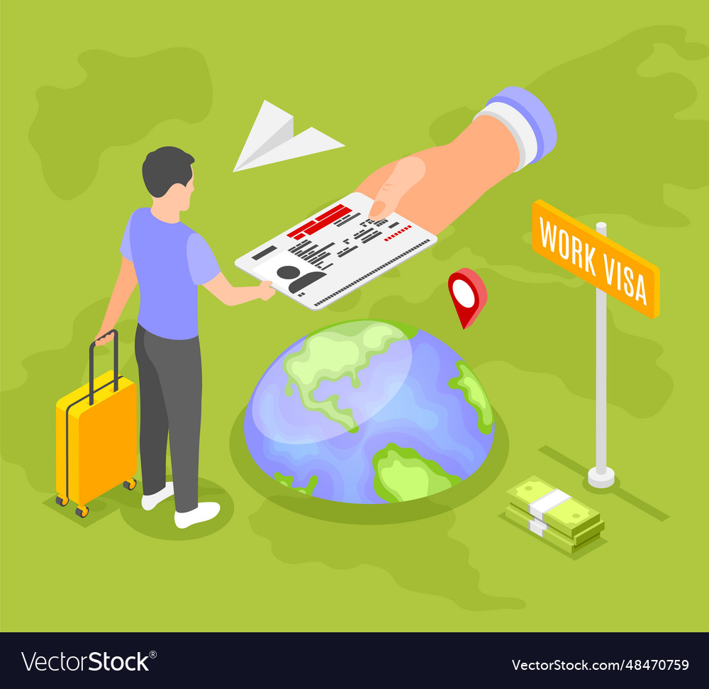 Work migration concept Royalty Free Vector Image