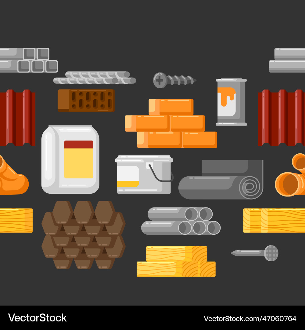 Building materials pattern industrial products Vector Image