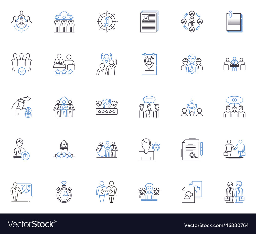 Creative Workflow Line Icons Collection Ideation Vector Image