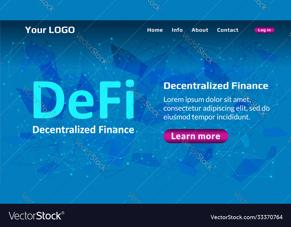 Defi - decentralized finance website template blue Defi - decentralized finance website template blue