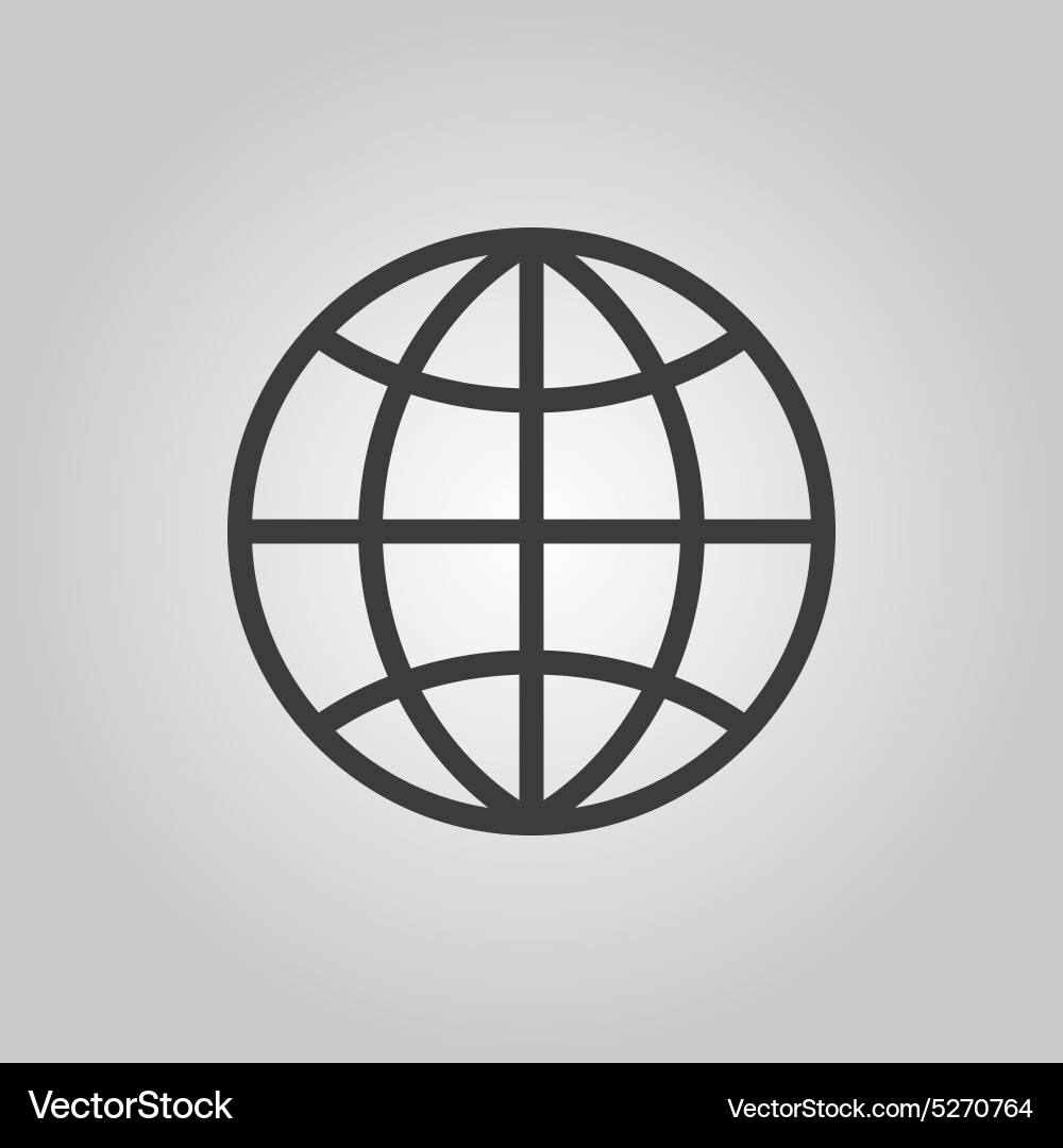 Globe icon symbol Royalty Free Vector Image - VectorStock