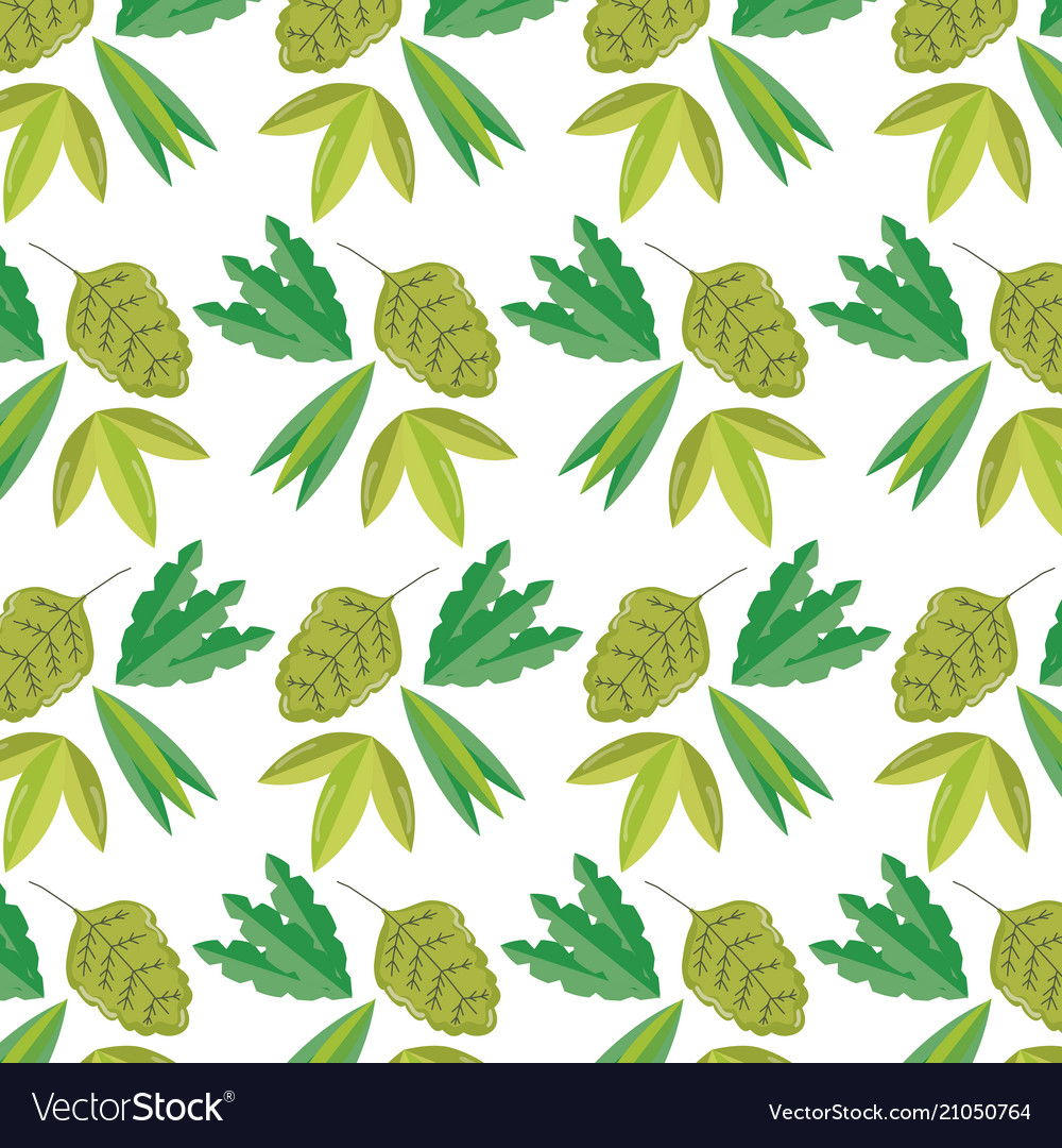 Leaves pattern background Royalty Free Vector Image