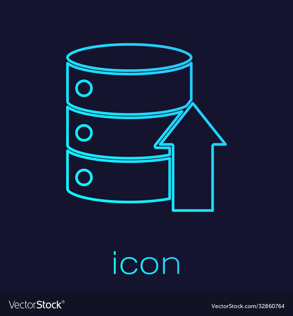 Turquoise line server data web hosting icon Vector Image Turquoise line server data web hosting icon Vector Image
