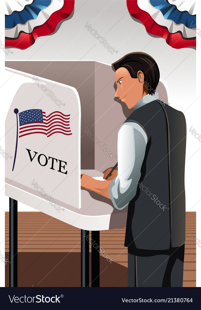 Voting man Royalty Free Vector Image - VectorStock