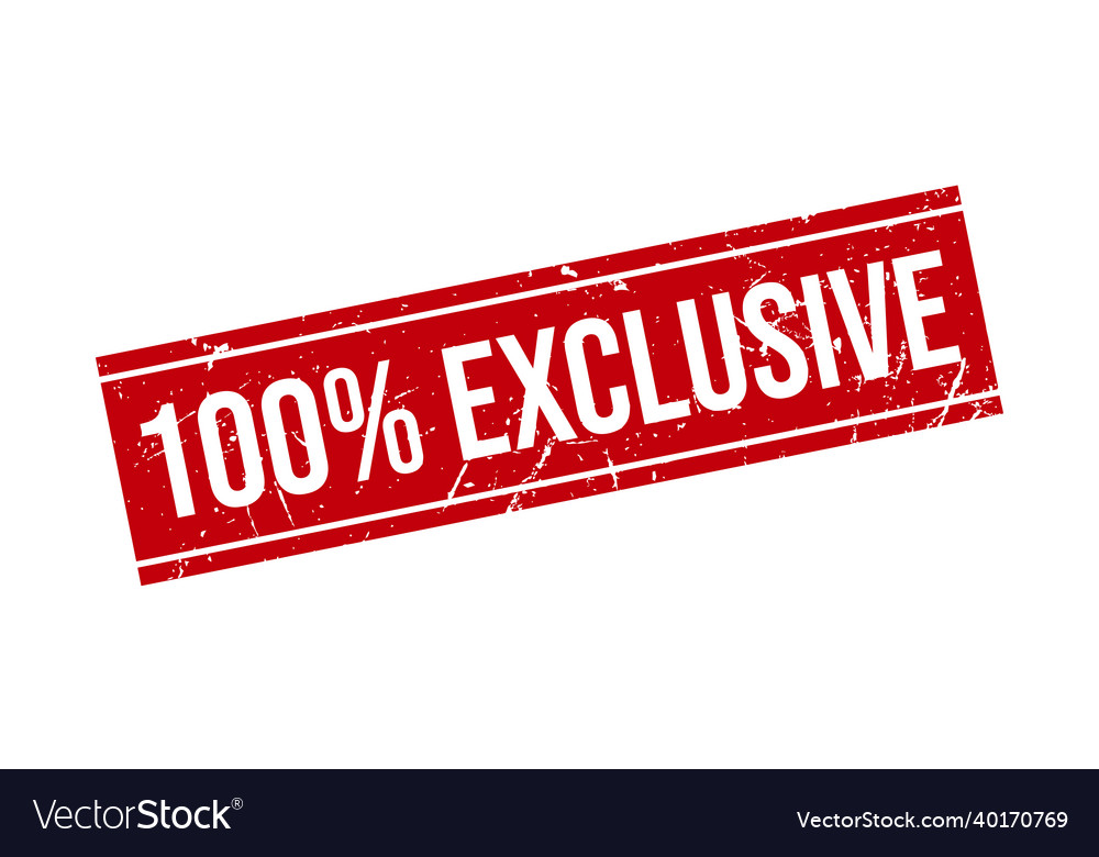 100 exclusive rubber stamp exclusive grunge Vector Image 100 exclusive rubber stamp exclusive grunge Vector Image