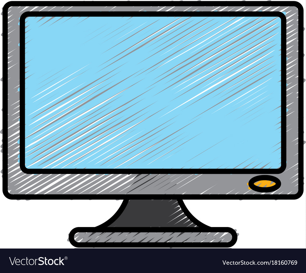Computer screen monitor Royalty Free Vector Image