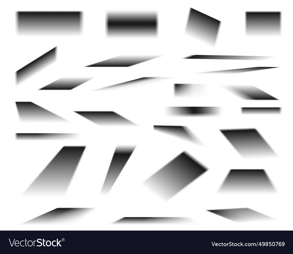 Realistic shadow effect from different angles Vector Image