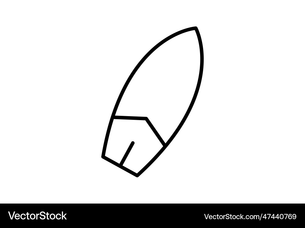 Surfboard icon line style design simple Royalty Free Vector