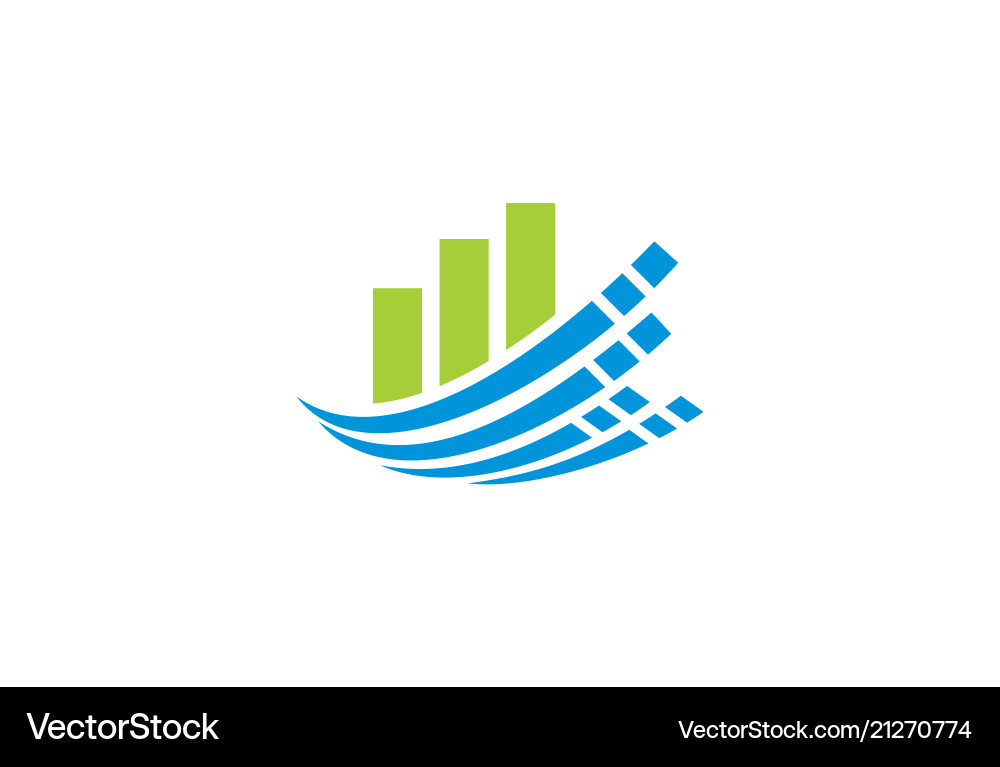 Business finance technology logo Royalty Free Vector Image