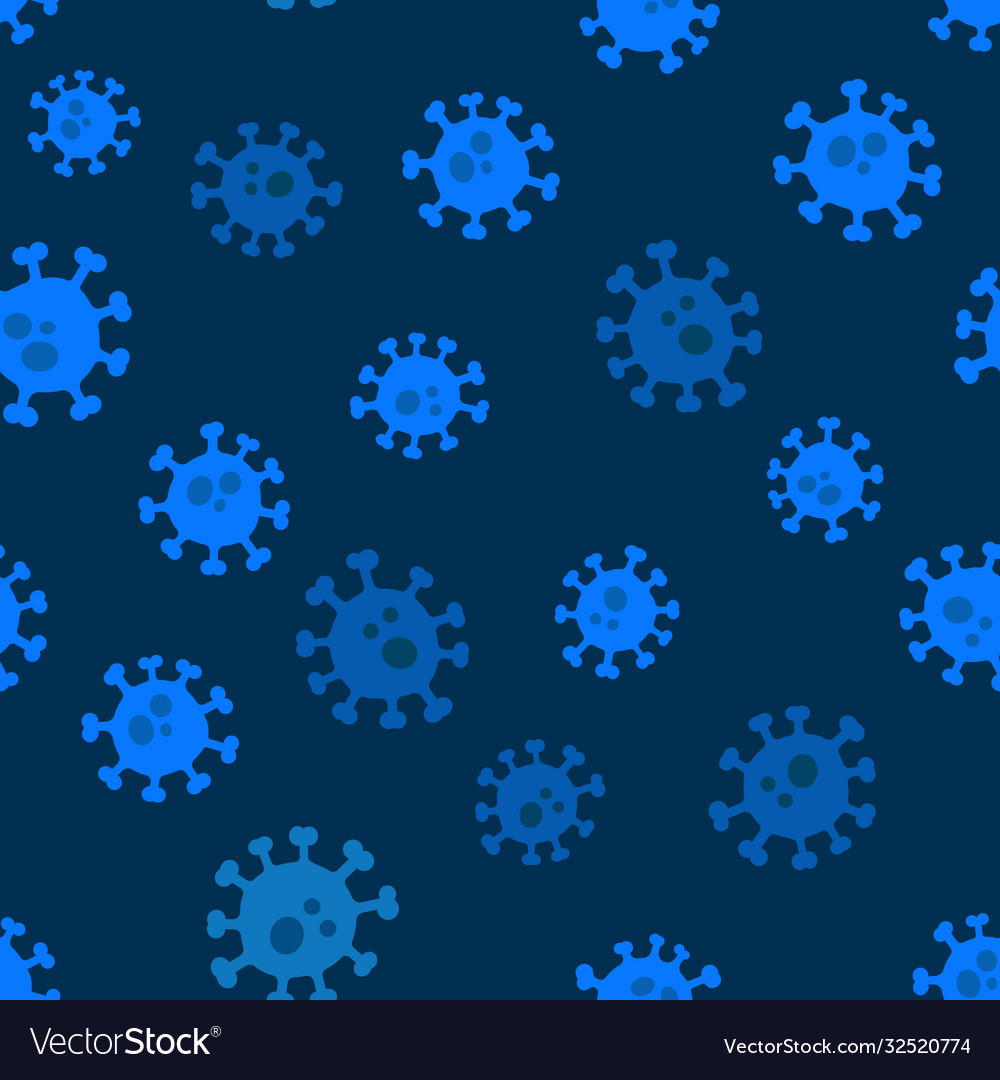 Corona virus seamless pattern Royalty Free Vector Image