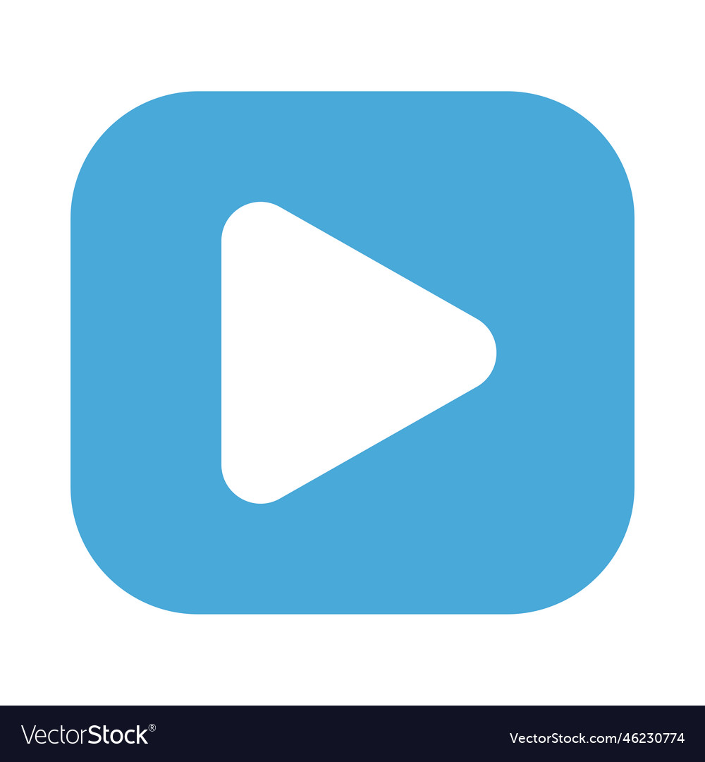 Flat play button Royalty Free Vector Image - VectorStock