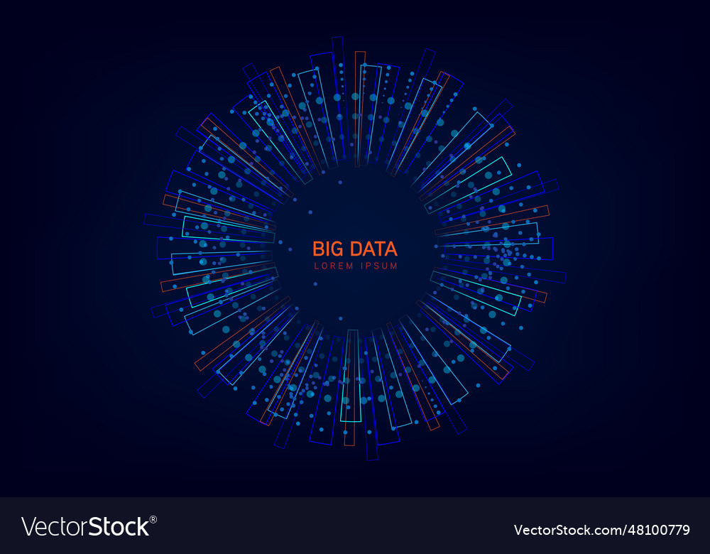 Abstract infographics visualization big data code Vector Image