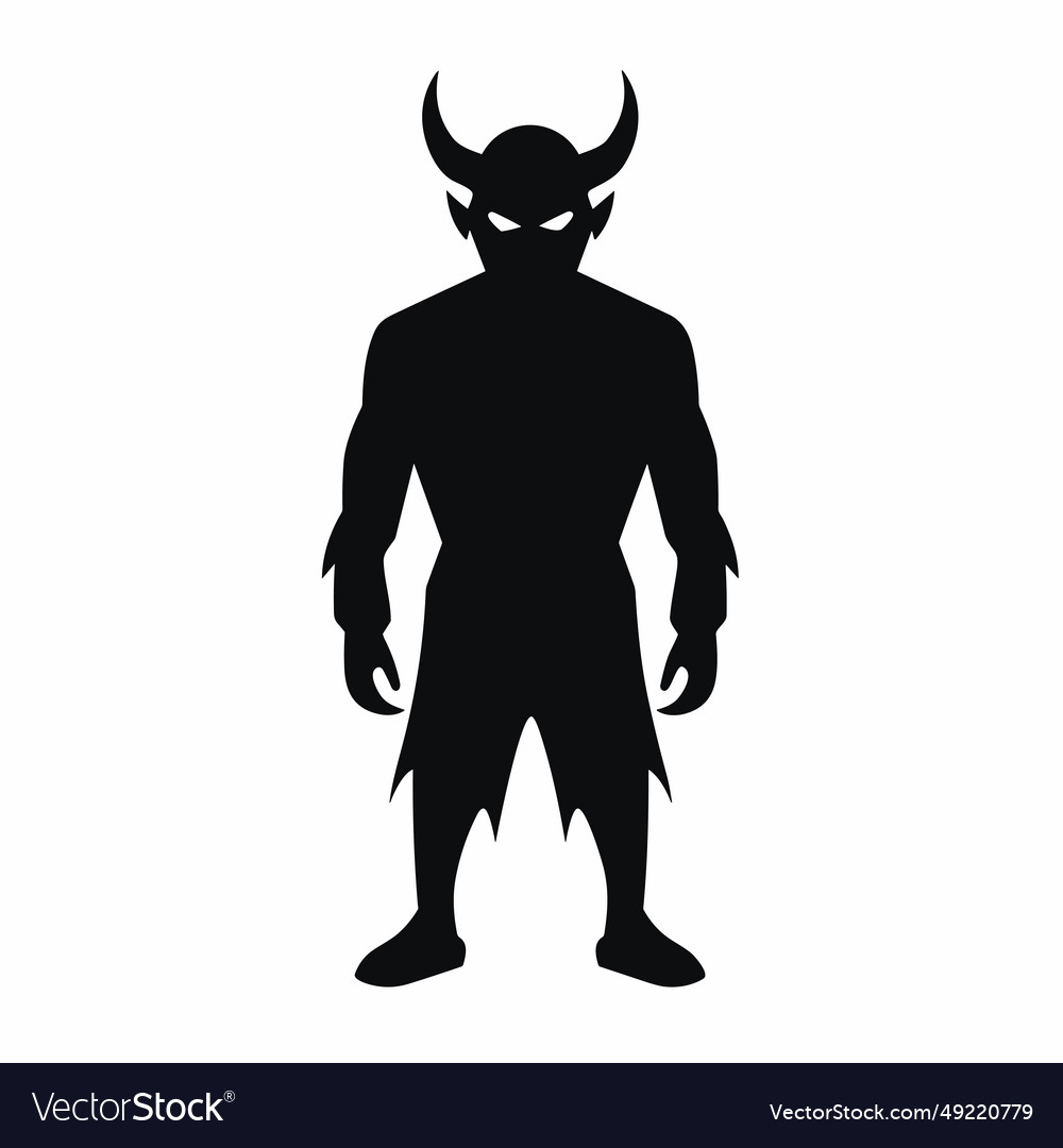 Devil black icon on white background devil Vector Image