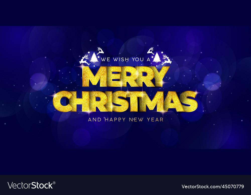 Merry Christmas Font Royalty Free Vector Image