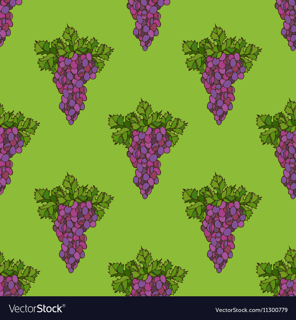 Seamless grape pattern Royalty Free Vector Image