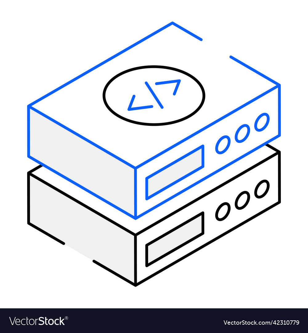 Server coding Royalty Free Vector Image - VectorStock