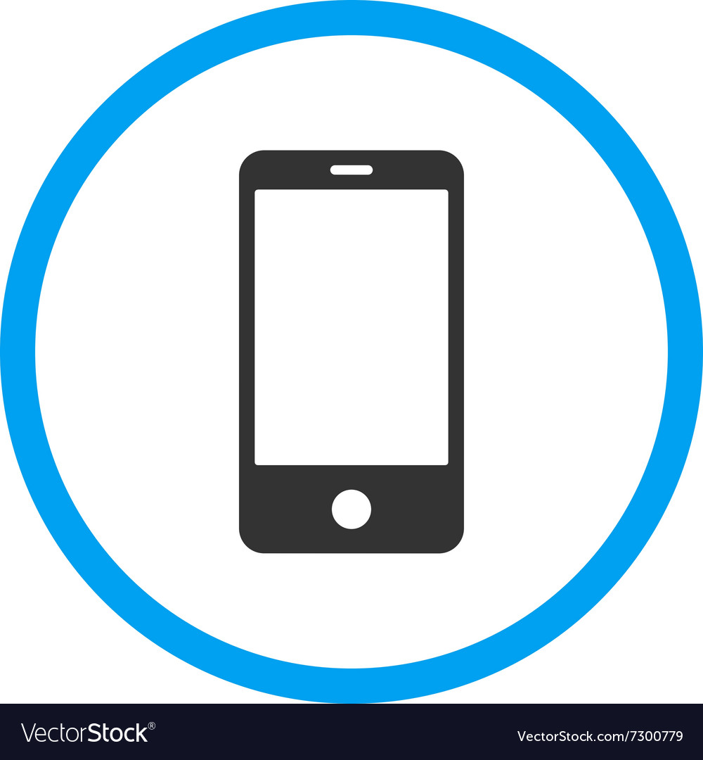 Smartphone flat icon Royalty Free Vector Image
