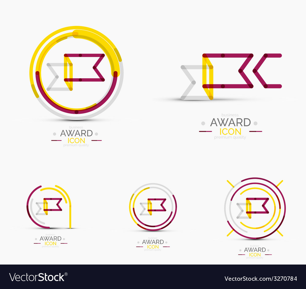 Award icon set logo collection Royalty Free Vector Image Award icon set logo collection Royalty Free Vector Image