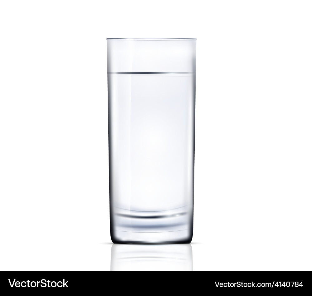 Glass of water Royalty Free Vector Image - VectorStock