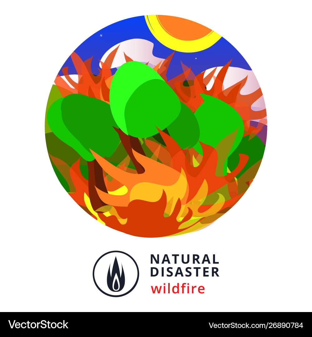 Natural Disaster Flat Royalty Free Vector Image