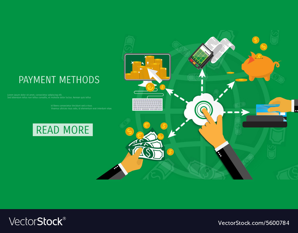 Payment methods concept Royalty Free Vector Image