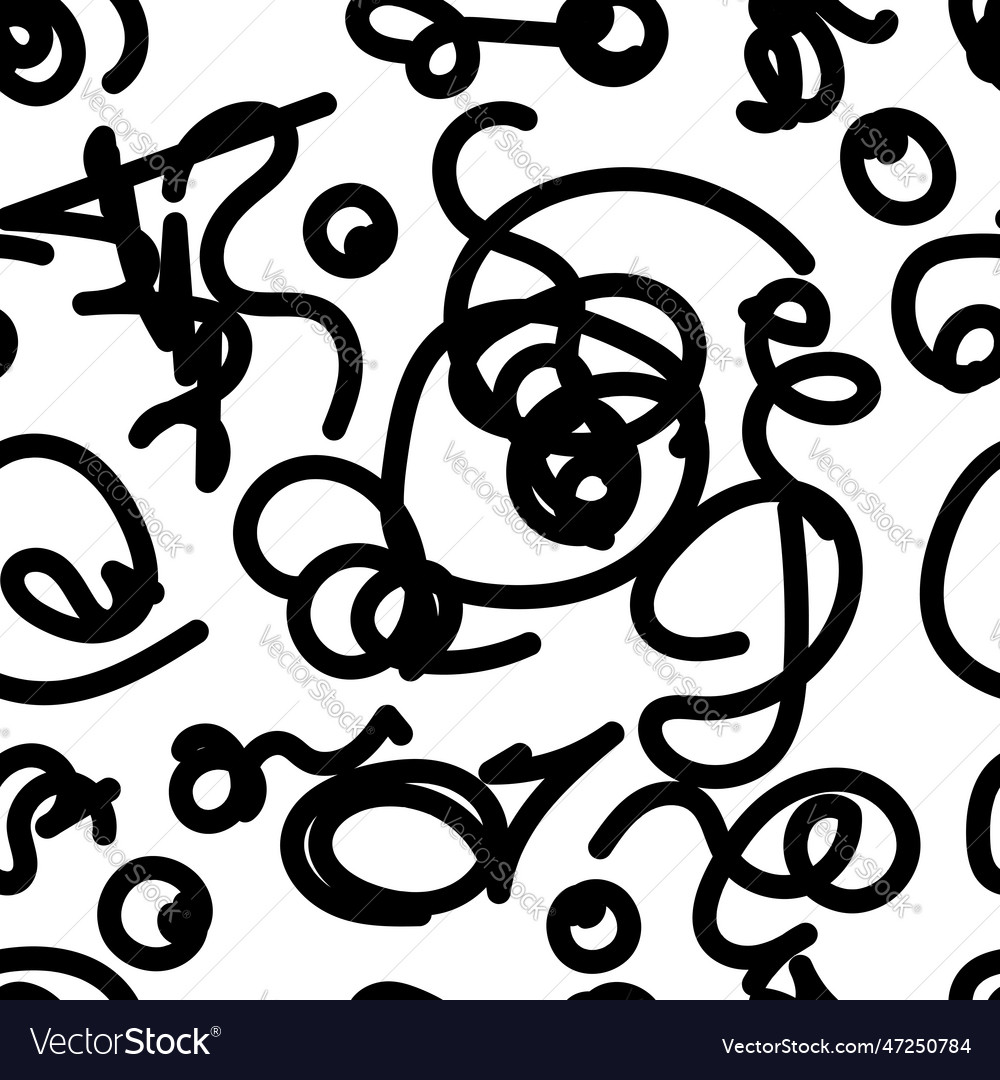 Scribble seamless pattern Royalty Free Vector Image