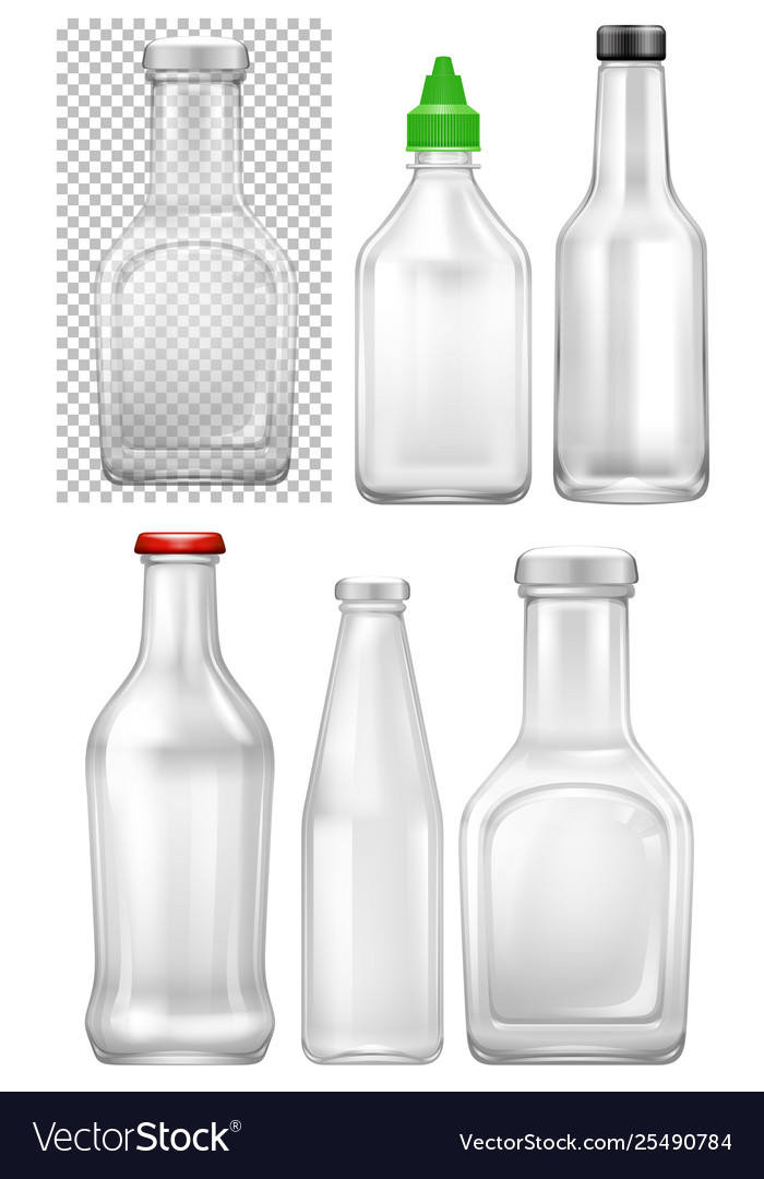 Set empty bottle Royalty Free Vector Image - VectorStock