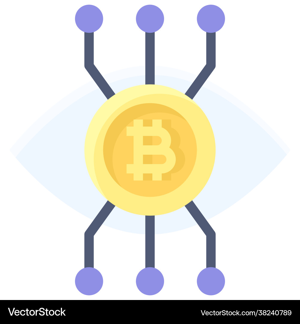 Bitcoin obsession icon cryptocurrency related Vector Image