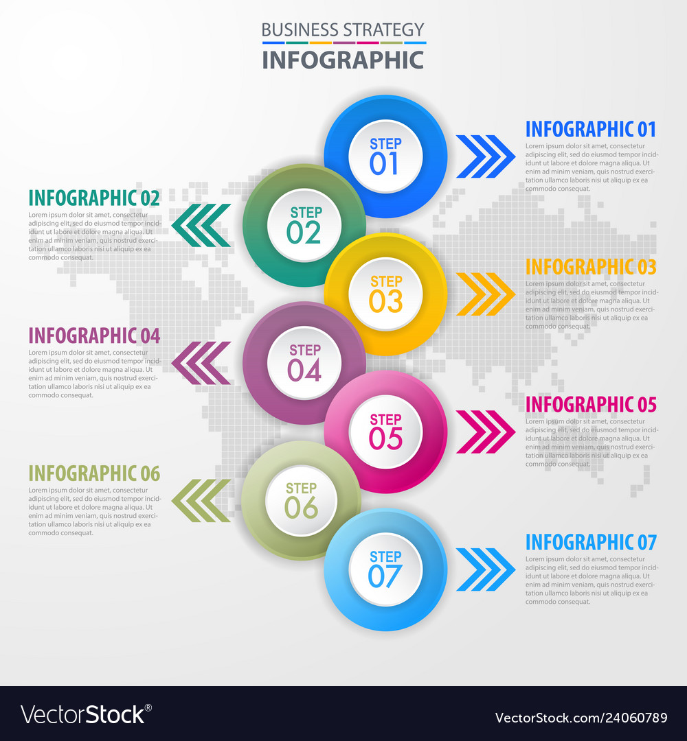 Business infographics design template Royalty Free Vector