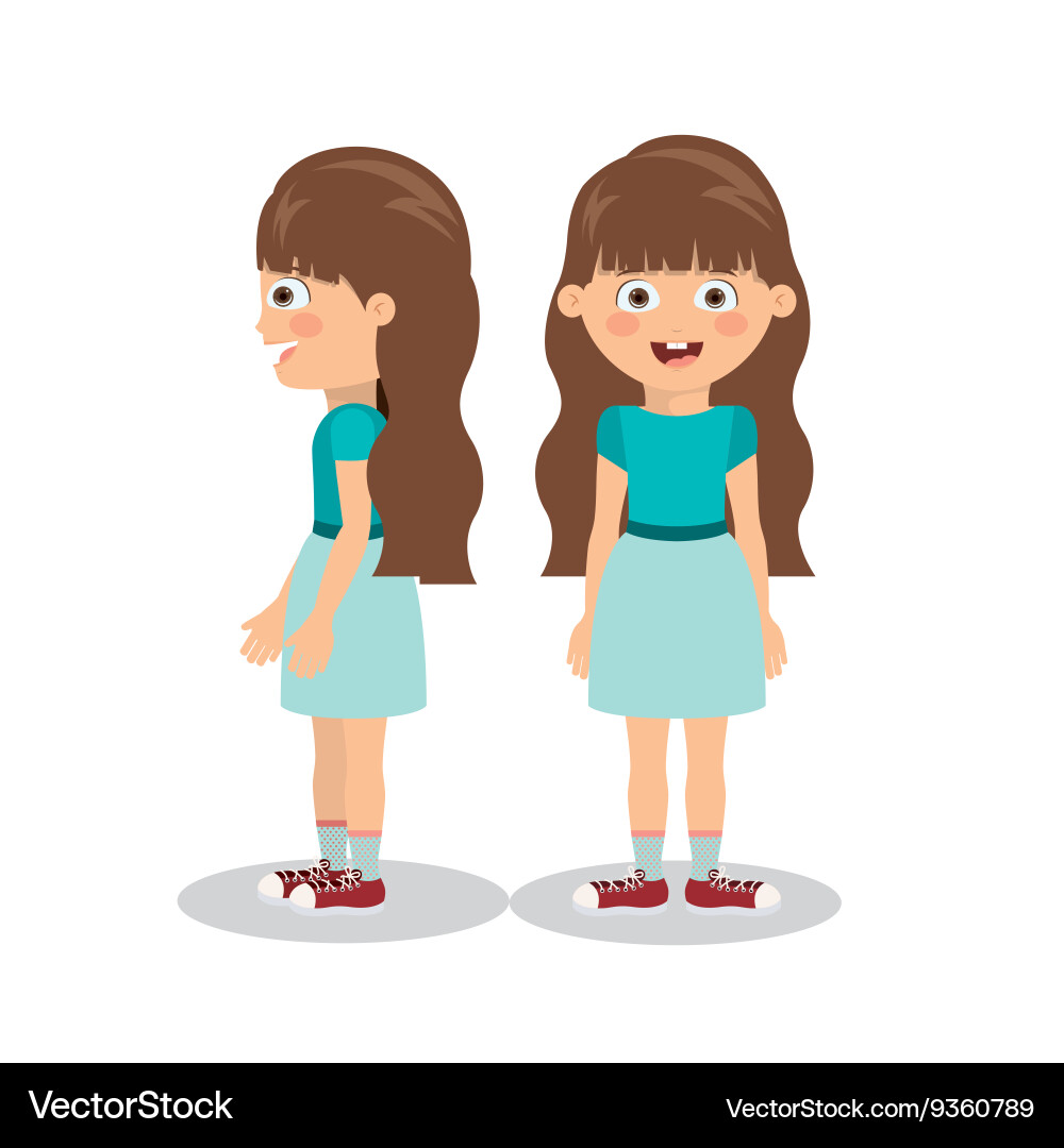 Girl character design Royalty Free Vector Image