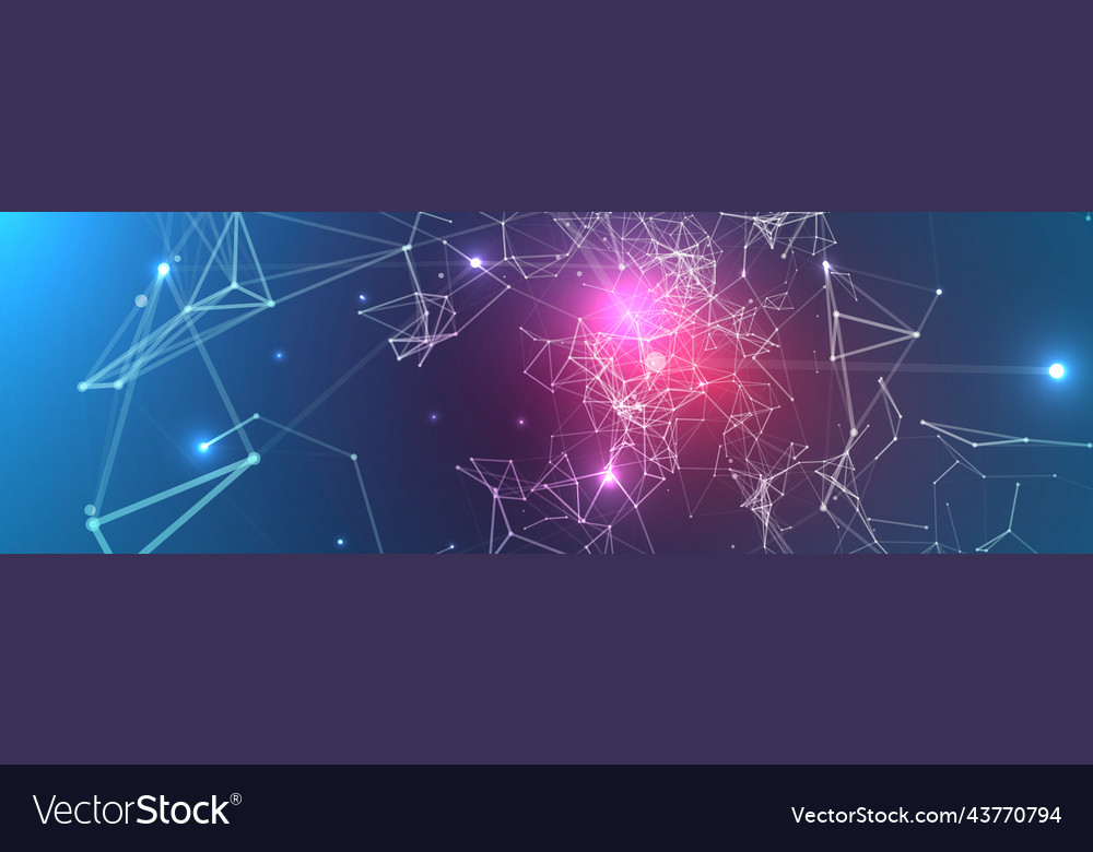 Abstract Polygonal Background With Connecting Vector Image