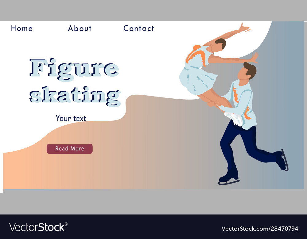 Figure skating pairs winter sport activity Vector Image