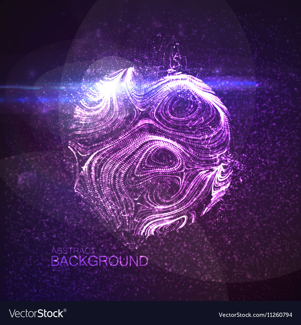 Illuminated distorted sphere Royalty Free Vector Image Illuminated distorted sphere Royalty Free Vector Image