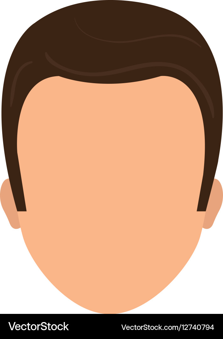 Male faceless head Royalty Free Vector Image - VectorStock