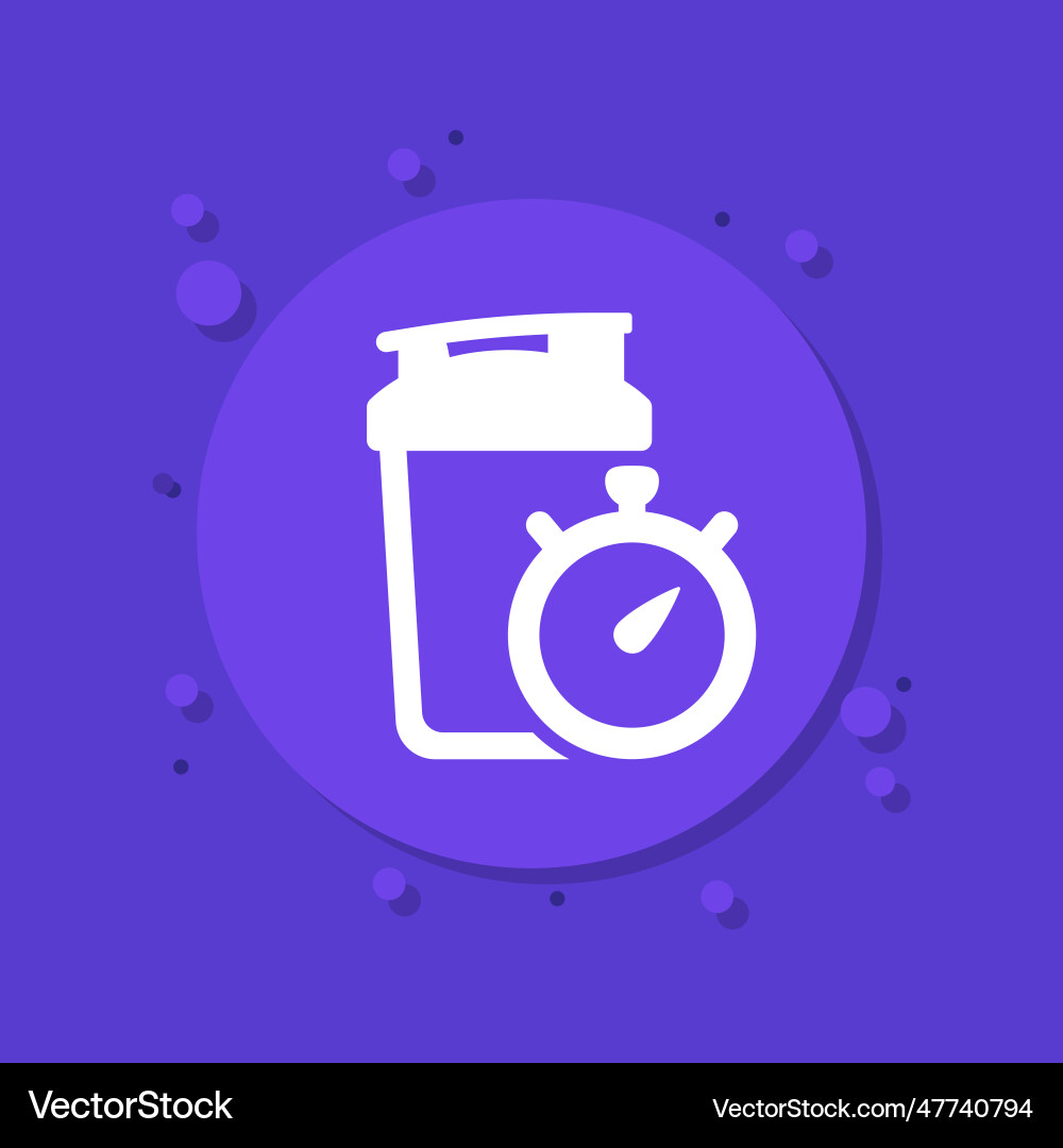 Shaker icon with timer design Royalty Free Vector Image