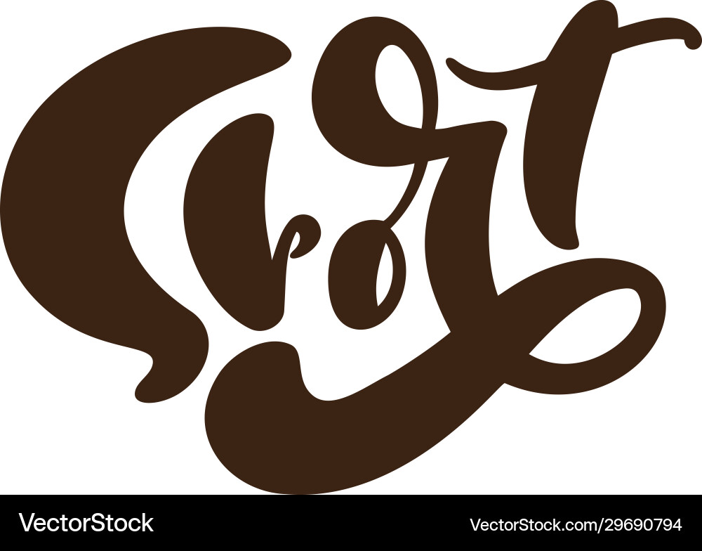 Sport calligraphy hand drawn word Royalty Free Vector Image