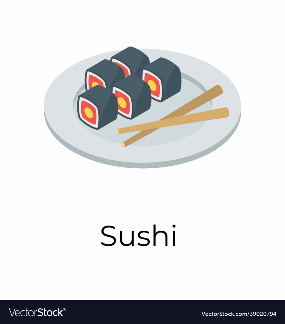 Sushi Royalty Free Vector Image - VectorStock