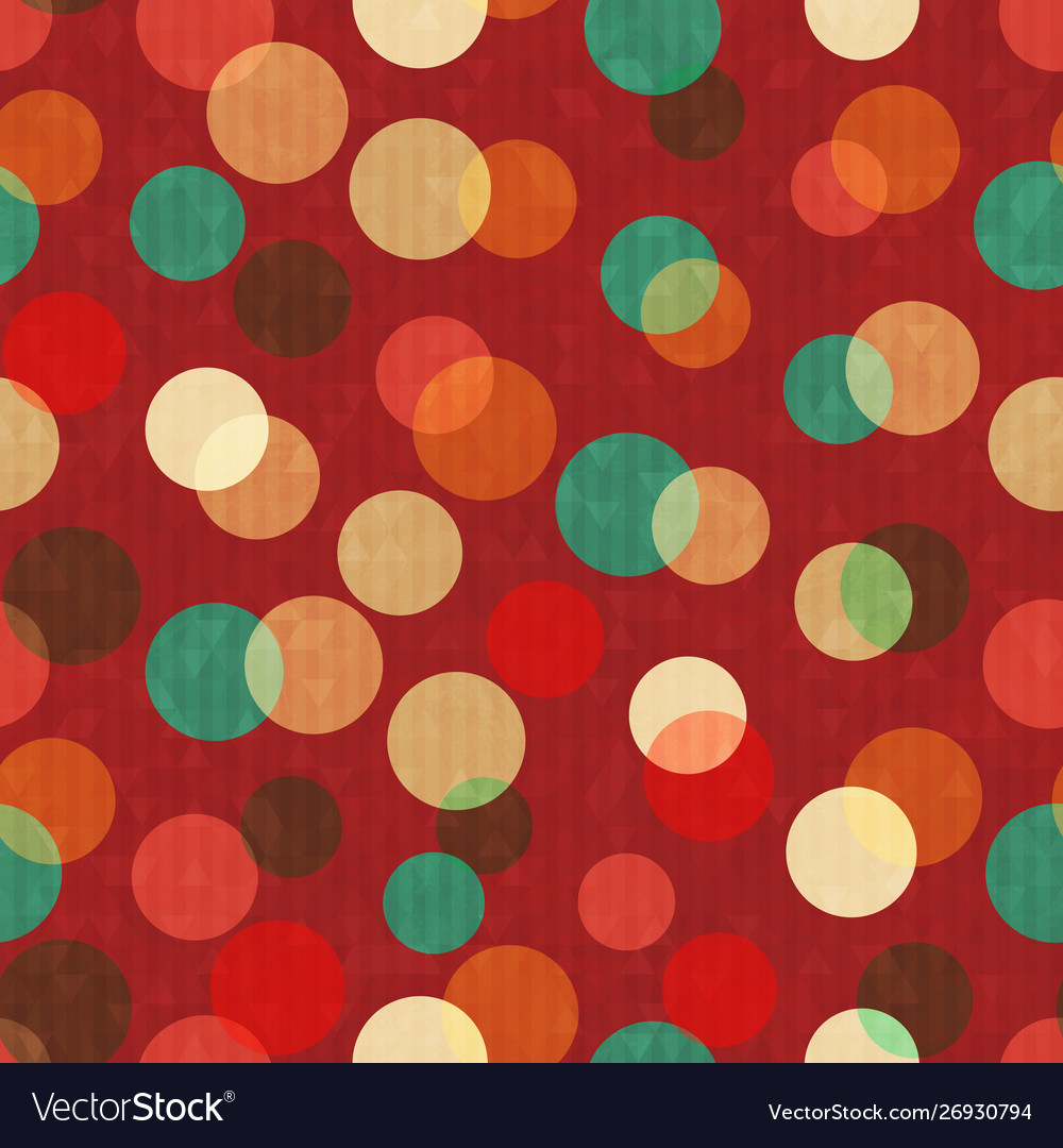 Vintage circle seamless pattern Royalty Free Vector Image