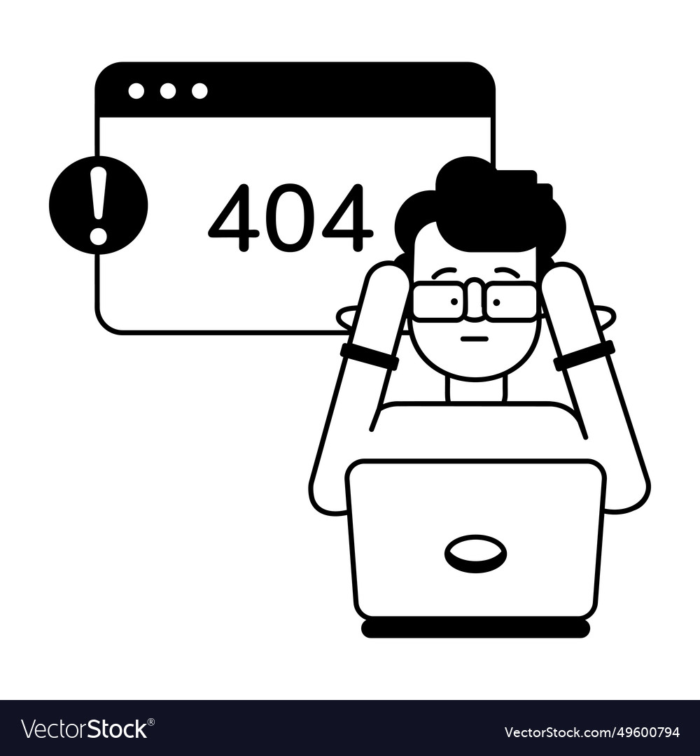Website error Royalty Free Vector Image - VectorStock