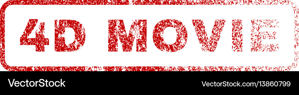 4d movie rubber stamp Royalty Free Vector Image