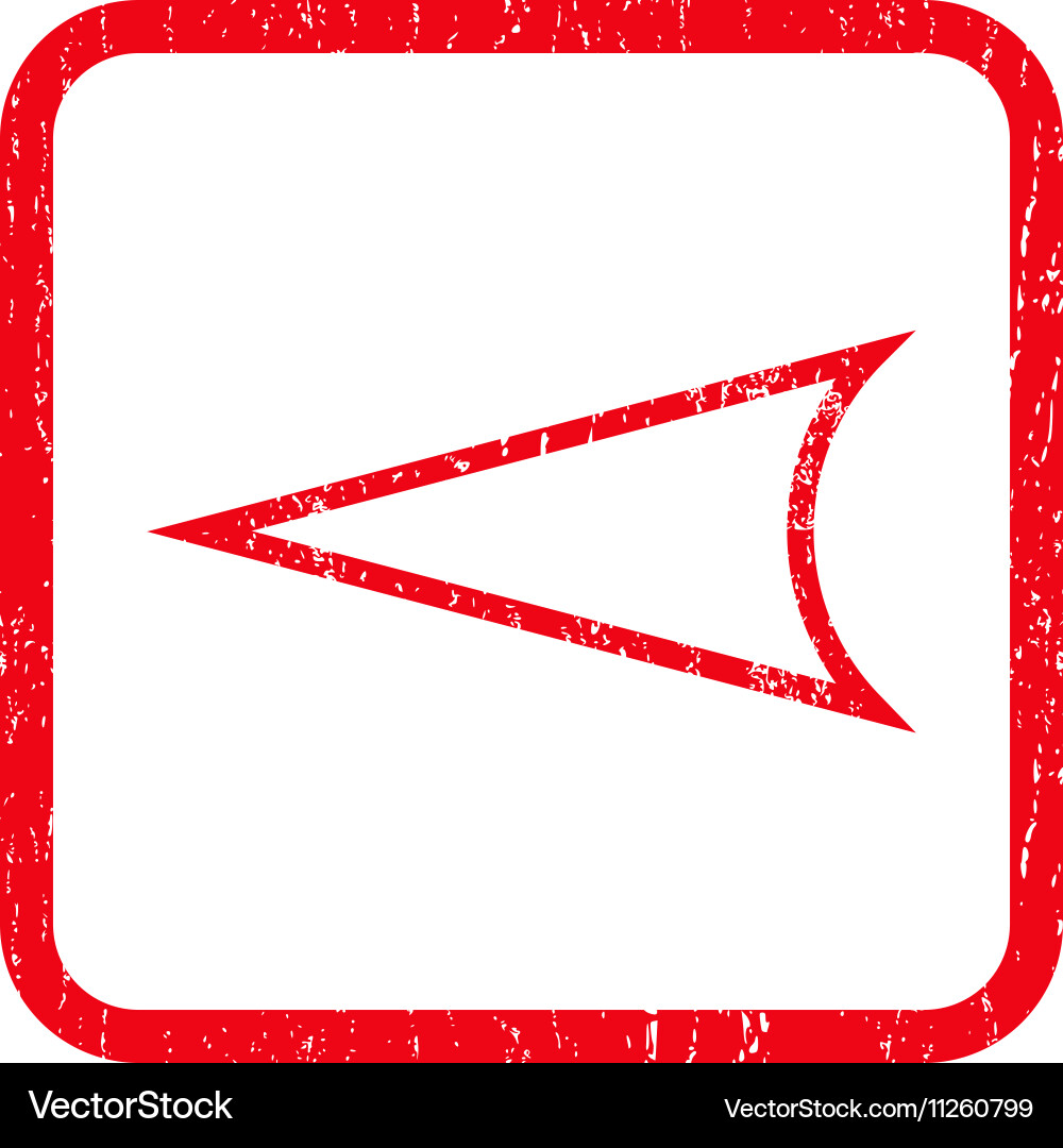 Arrowhead left icon rubber stamp Royalty Free Vector Image