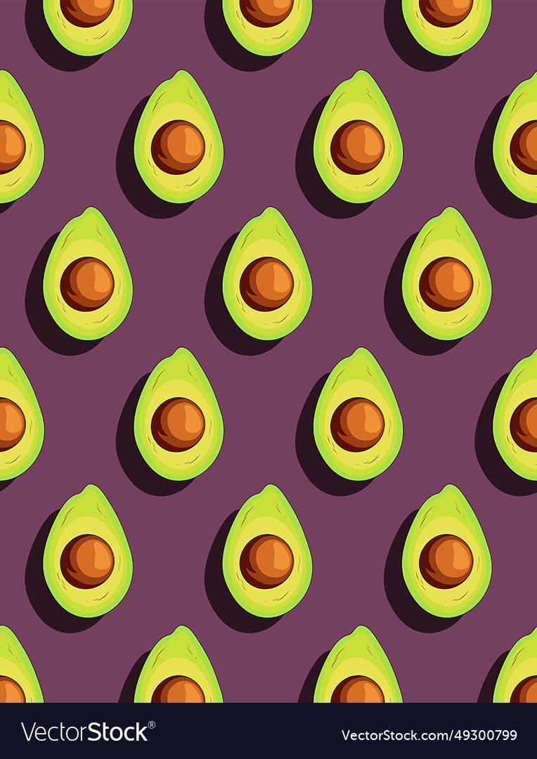 Avocado pattern Royalty Free Vector Image - VectorStock