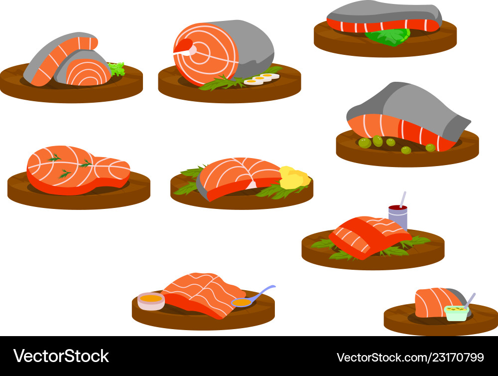 Salmon Royalty Free Vector Image - VectorStock