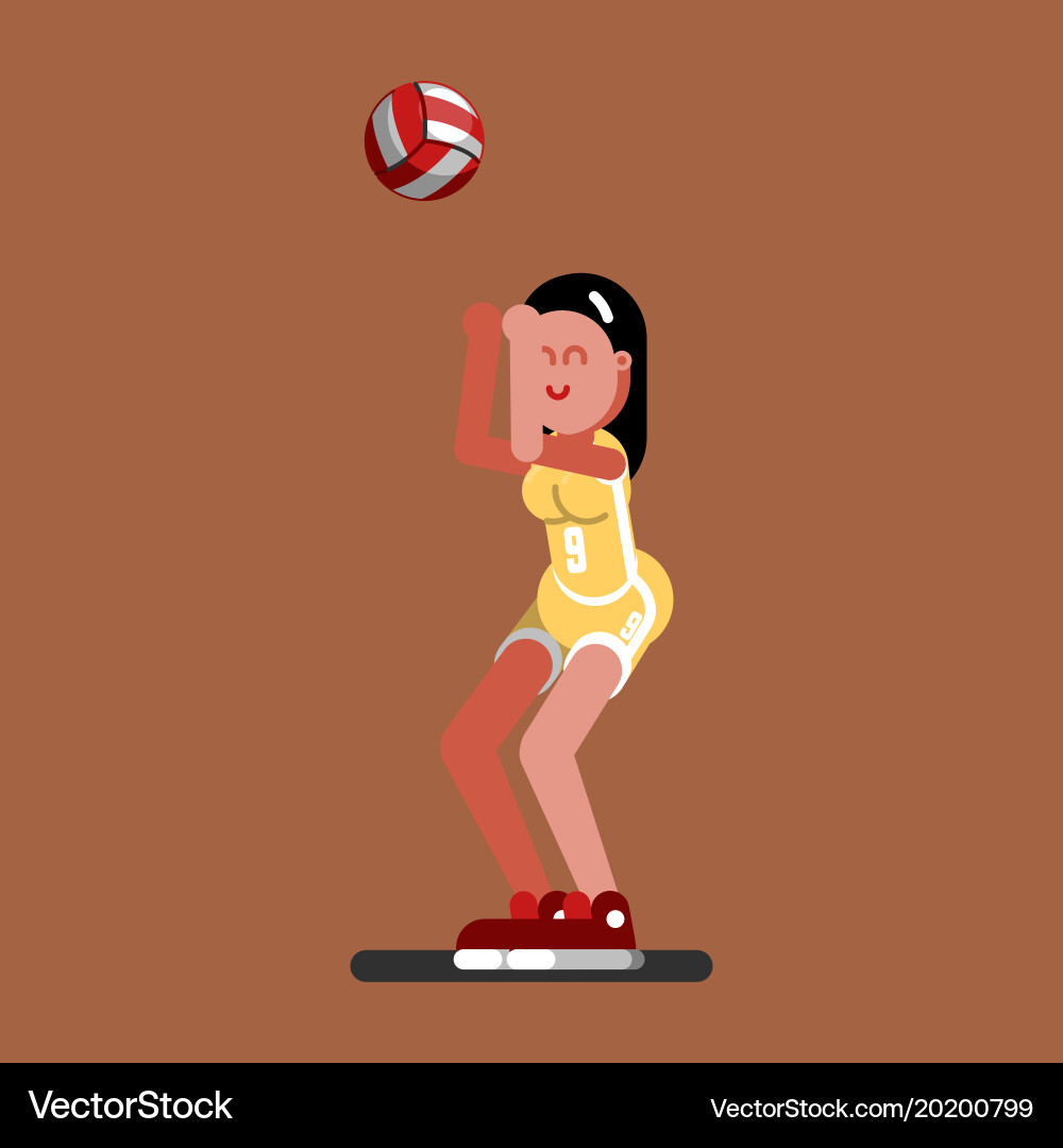 Volleyball female player Royalty Free Vector Image