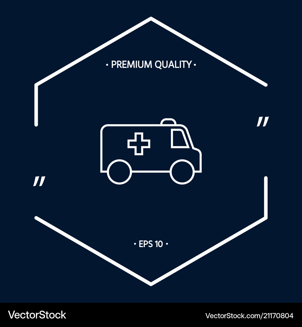 Ambulance line icon Royalty Free Vector Image - VectorStock