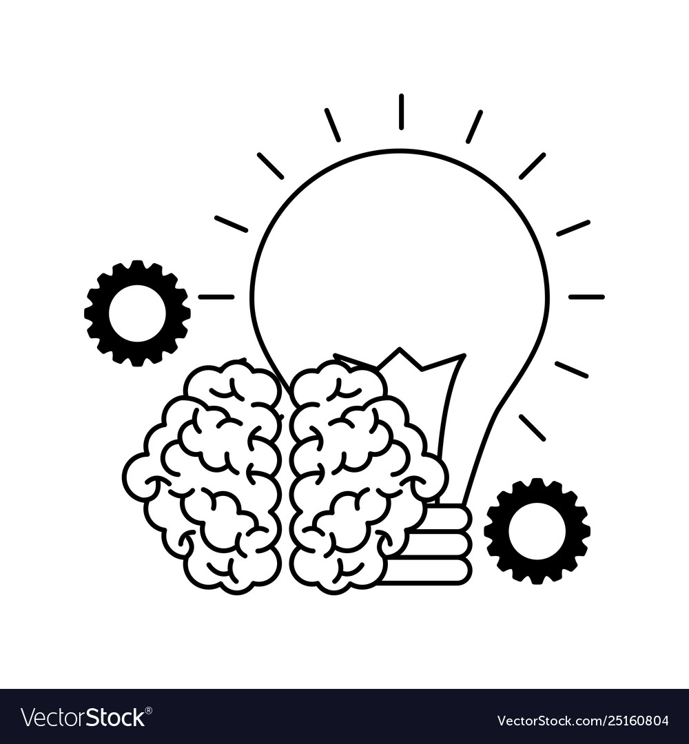 Brain creativity idea Royalty Free Vector Image